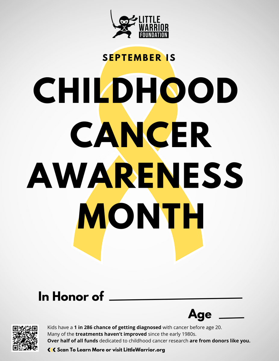 Childhood Cancer Awareness Poster - Free Printable – The Little Warrior ...
